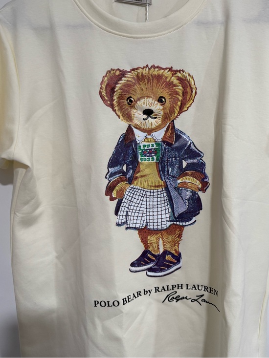 Ralph Lauren | Tops | Ralph Lauren Cream Tee With Multicolor Polo Bear ...